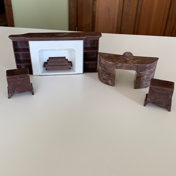 Toys | Miniature Vintage Fireplace Desk Side Tables A Plasco Toy | Poshmark